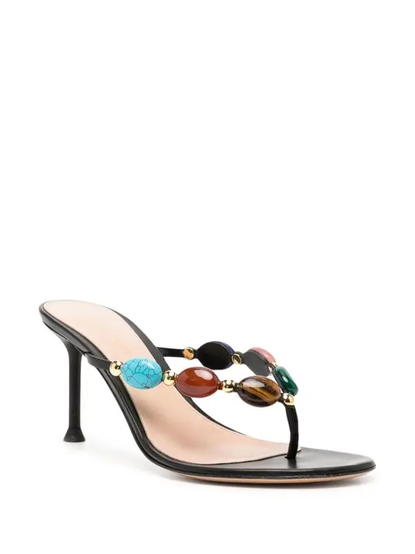 GIANVITO ROSSI 90mm Stone-embellished Leather Sandals