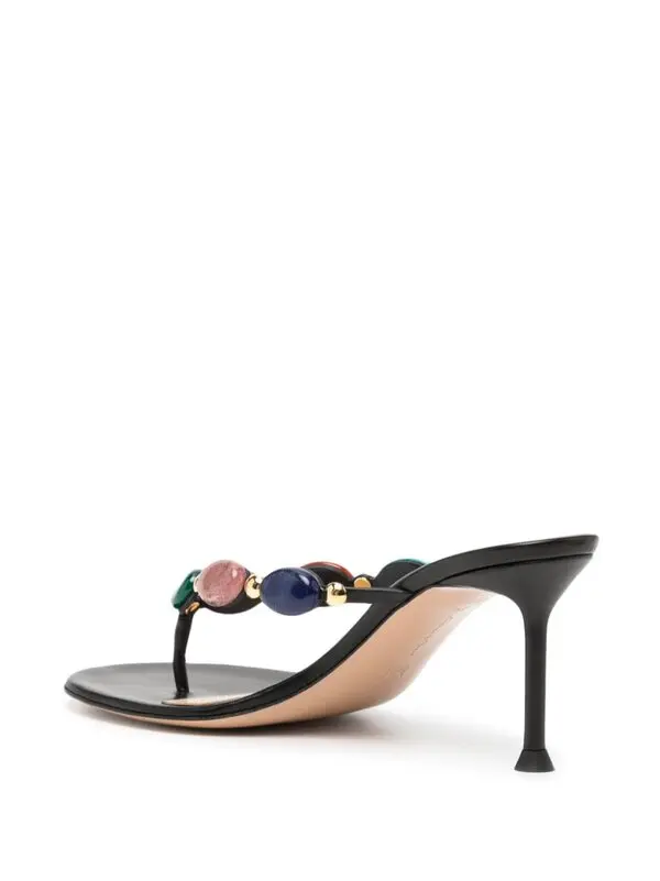 GIANVITO ROSSI 90mm Stone-embellished Leather Sandals