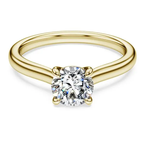 SWAROVSKI Solitaire Round Cut Diamond Ring In 14k Gold - White