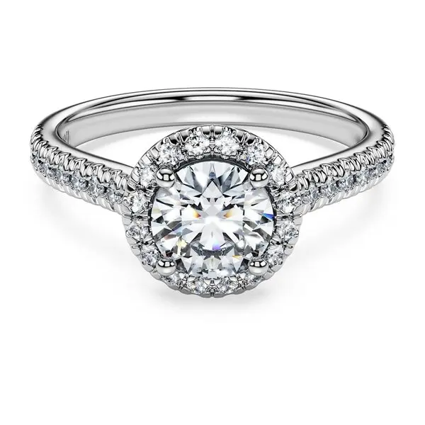 SWAROVSKI Eternity Halo Solitaire Ring In 14k Yellow Gold With Diamond - White
