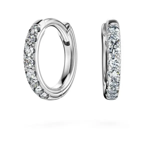 SWAROVSKI Eternity Hoop Earrings - White