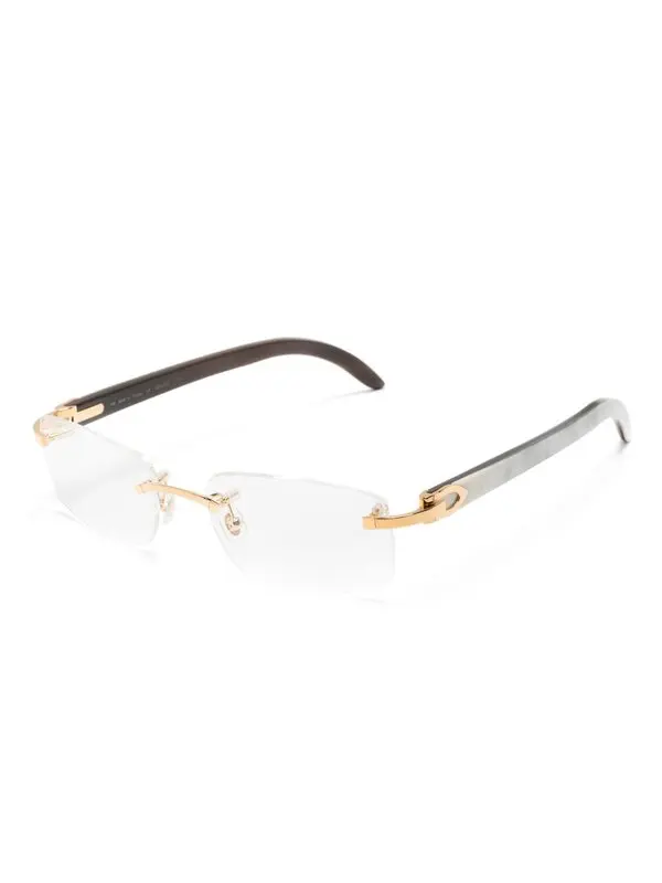 CARTIER Rectangle-frame Rimless Glasses