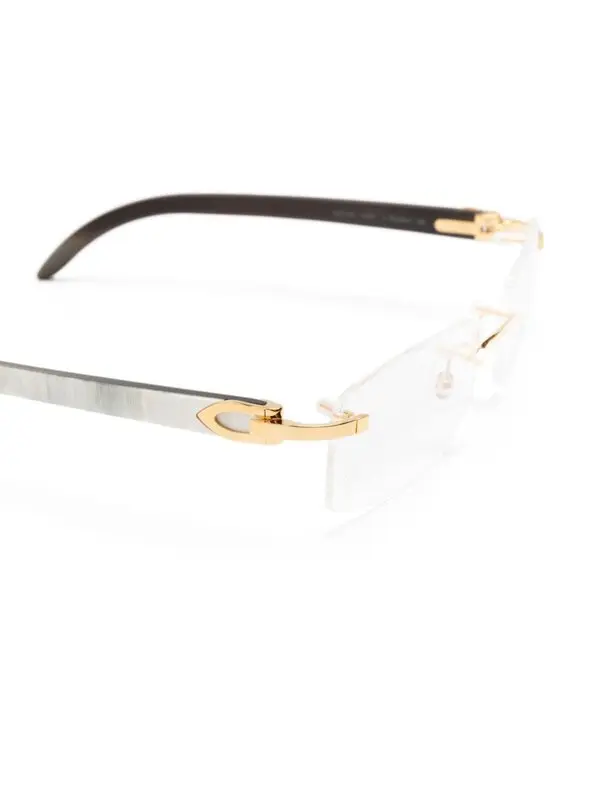 CARTIER Rectangle-frame Rimless Glasses