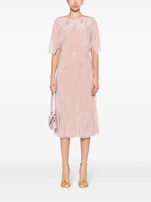 Zadig&Voltaire Rey Silk Midi Dress - Pink