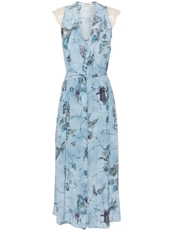 Zadig&Voltaire Rolanys Silk Midi Dress