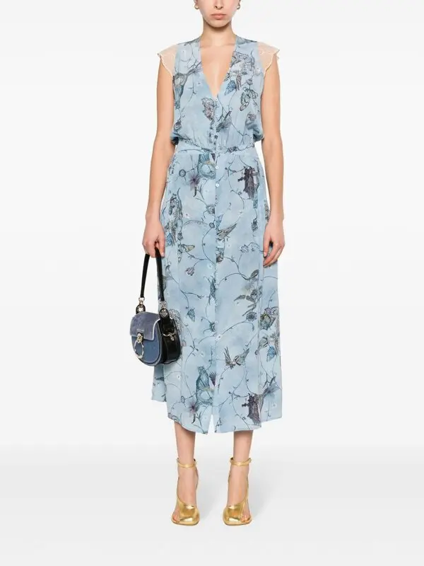 Zadig&Voltaire Rolanys Silk Midi Dress