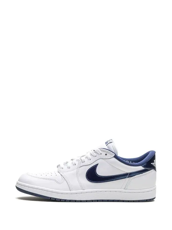 JORDAN Air 1 Low 85 Metallic Navy Sneakers - White