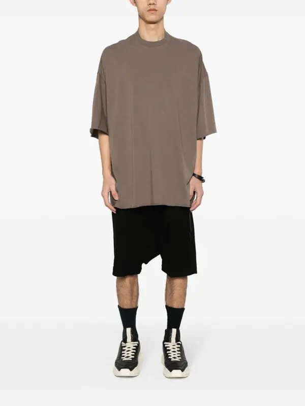 Rick Owens Tape-detail Orgnaic Cotton T-shirt - Grey