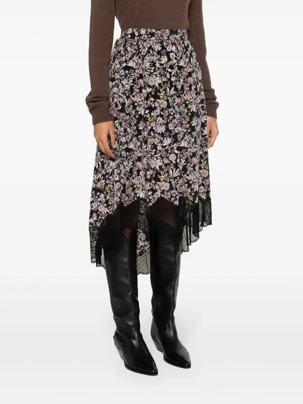Zadig&Voltaire Kaya Floral-print Midi Skirt