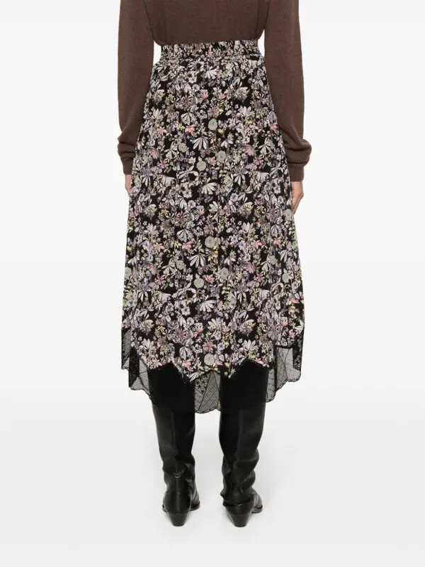 Zadig&Voltaire Kaya Floral-print Midi Skirt