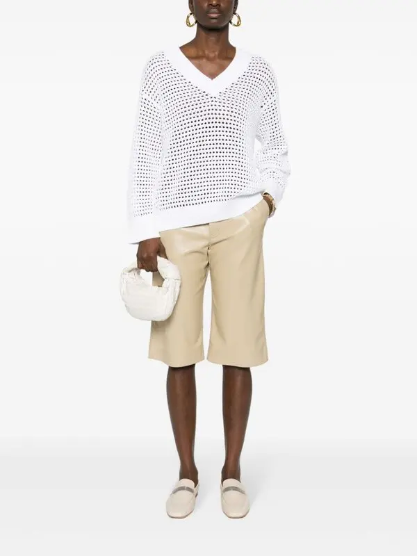 Brunello Cucinelli Sequin Embellished Knit Jumper - White