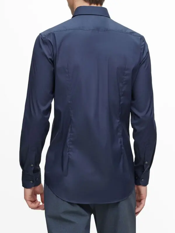 BOSS Spread-collar Poplin Shirt