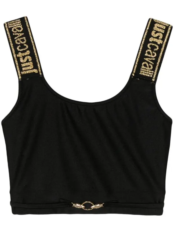 Just Cavalli Logo-plaque Cropped Top