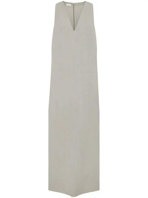 Brunello Cucinelli Sleeveless Maxi Dress - Green