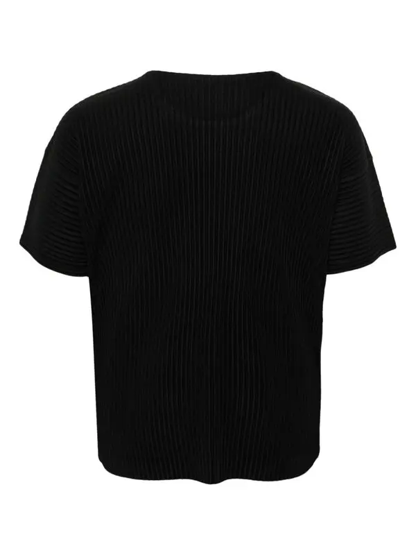 Issey Miyake Basic Plissé Round-neck T-shirt - Black