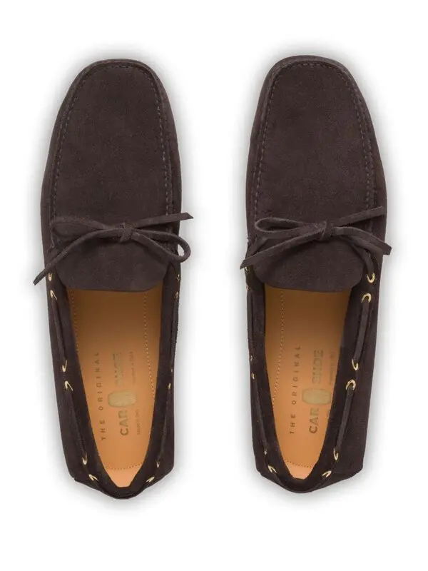 Car Shoe Bow-detail Driving Shoes - Brown
