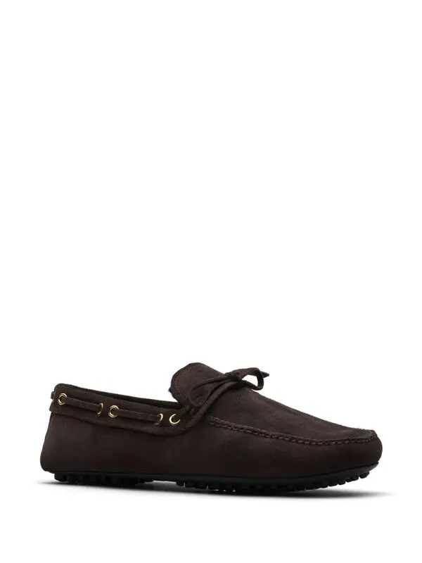 Car Shoe Fur-lined Driving Shoes - Brown
