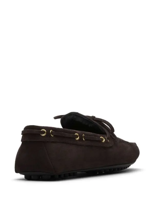 Car Shoe Fur-lined Driving Shoes - Brown