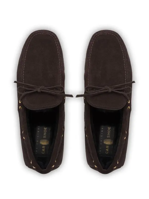 Car Shoe Fur-lined Driving Shoes - Brown