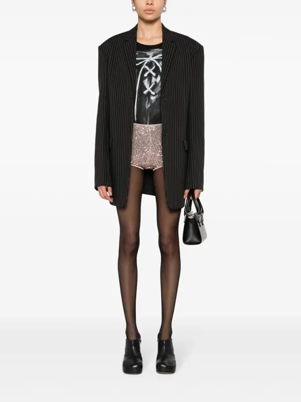 Alchemy Fashions X Lia Aram Sequin-embellished Shorts - Gold