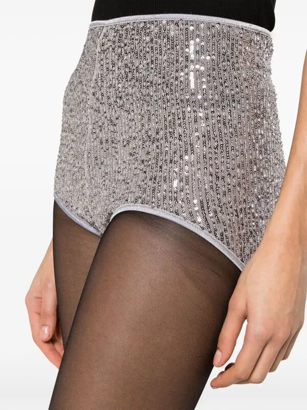 Alchemy Fashions X Lia Aram Sequin-embellished Shorts - Grey