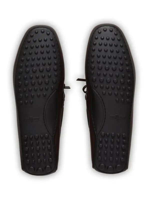 Car Shoe Leather Driving Shoes - Brown