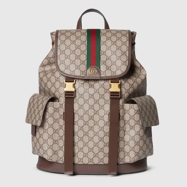 Gucci Ophidia Large Backpack - Beige