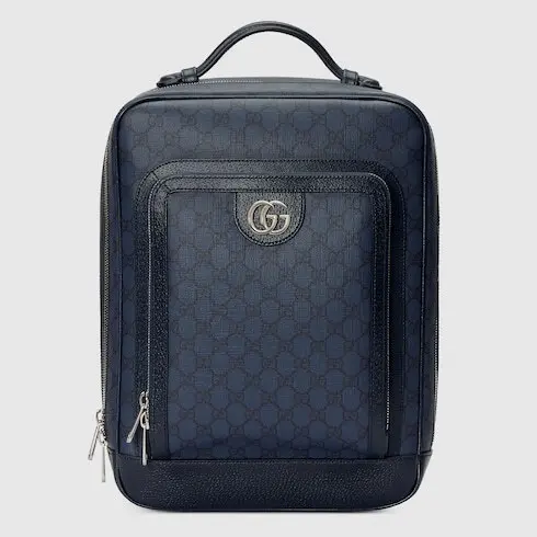 Gucci Ophidia Large Backpack - Blue And Black Supreme