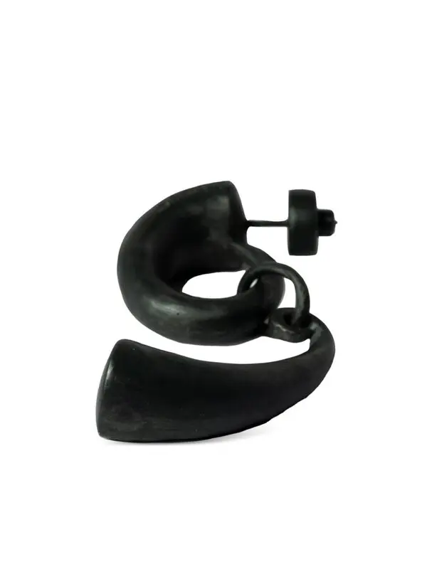 PARTS OF FOUR Horn Pendant Earring - Black