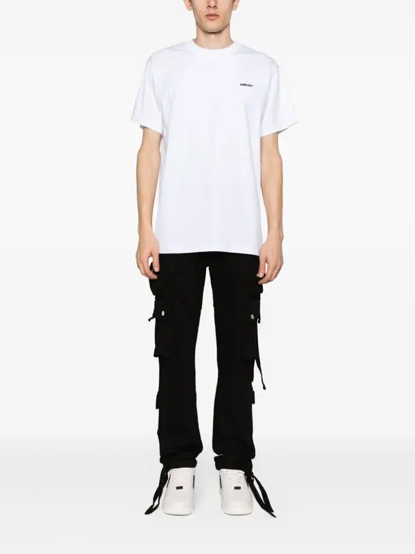 AMBUSH Logo-embroidered Cotton T-shirt - White