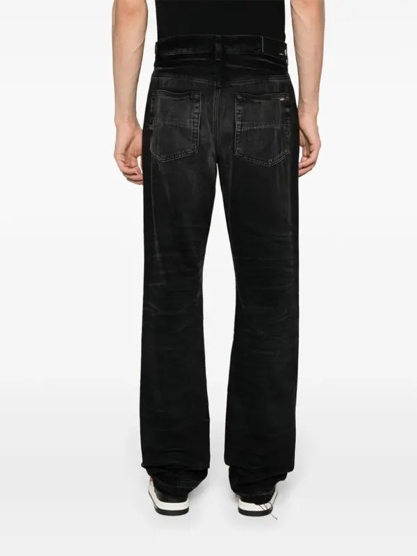 Amiri Release Hem Straight-leg Jeans