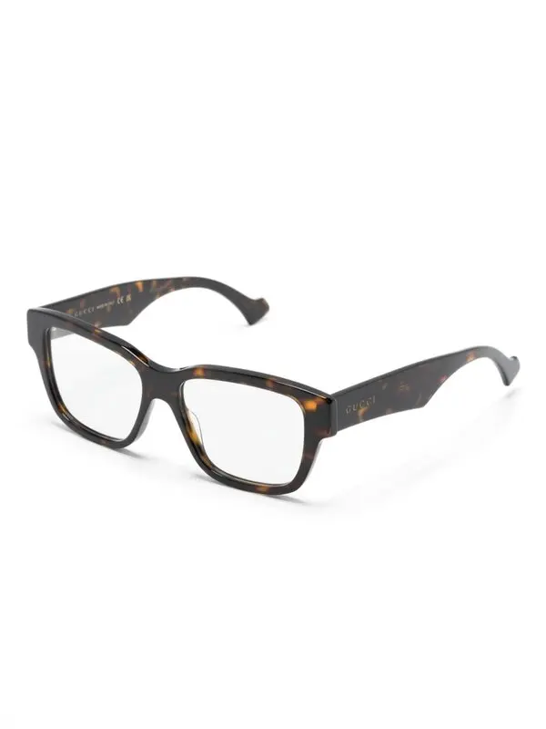 Gucci Rectangular-frame Glasses - Brown