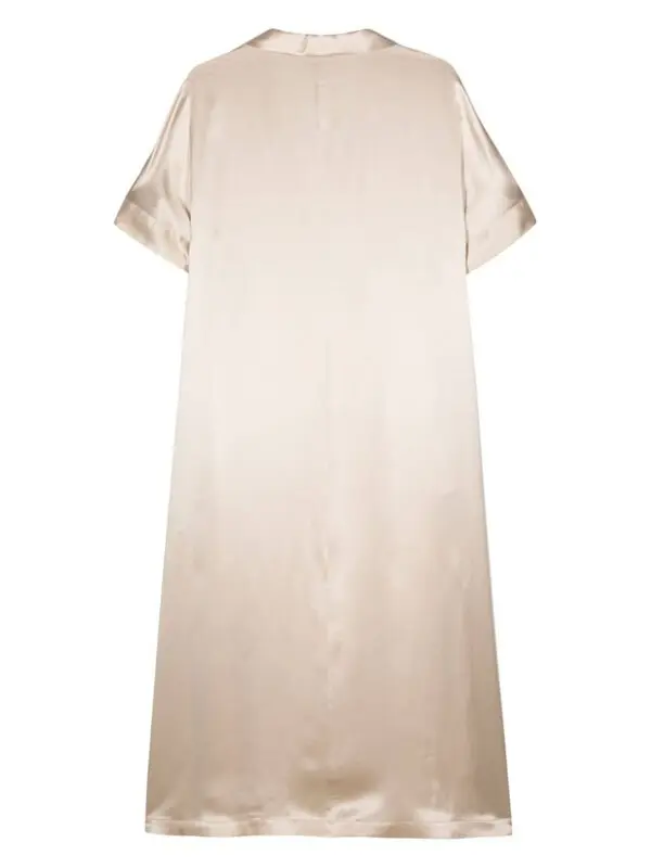 Eleventy Satin Silk Midi Dress