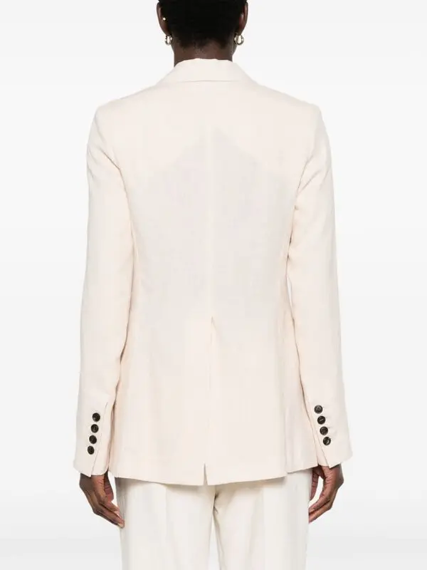 Eleventy Double-breasted Linen Blazer - Neutrals