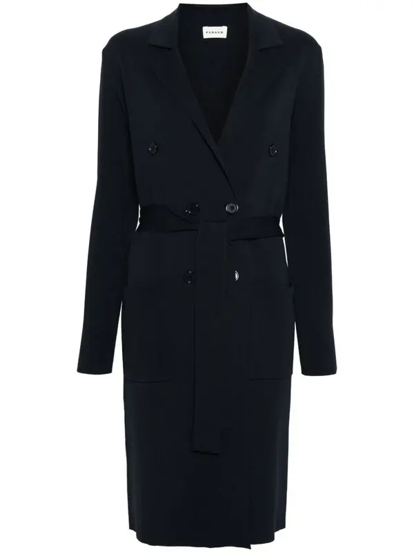P.a.r.o.s.h Knitted Double-breasted Midi Coat