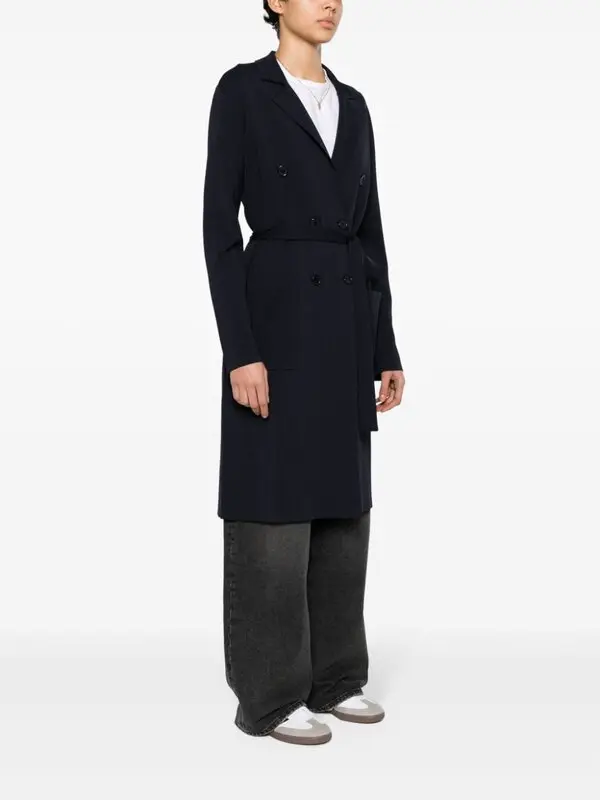 P.a.r.o.s.h Knitted Double-breasted Midi Coat