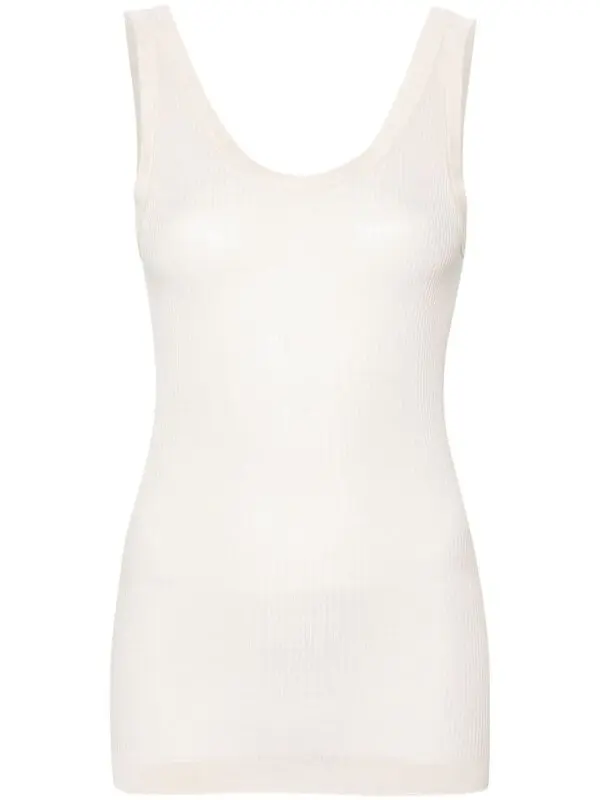 LEMAIRE Fine-ribbed Tank Top - Neutrals