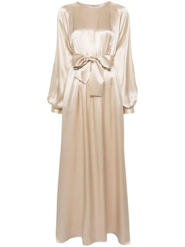 Eleventy Satin Silk Maxi Dress