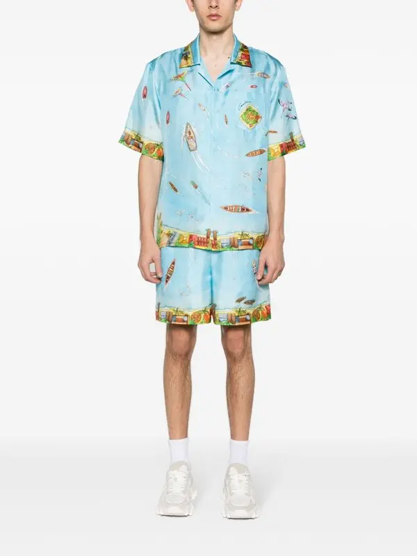 Casablanca Maison Sur Piloti Silk Shirt