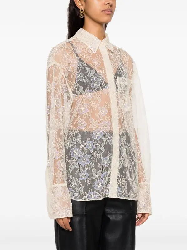 Zadig&Voltaire Tyrone Floral-lace Mesh Shirt