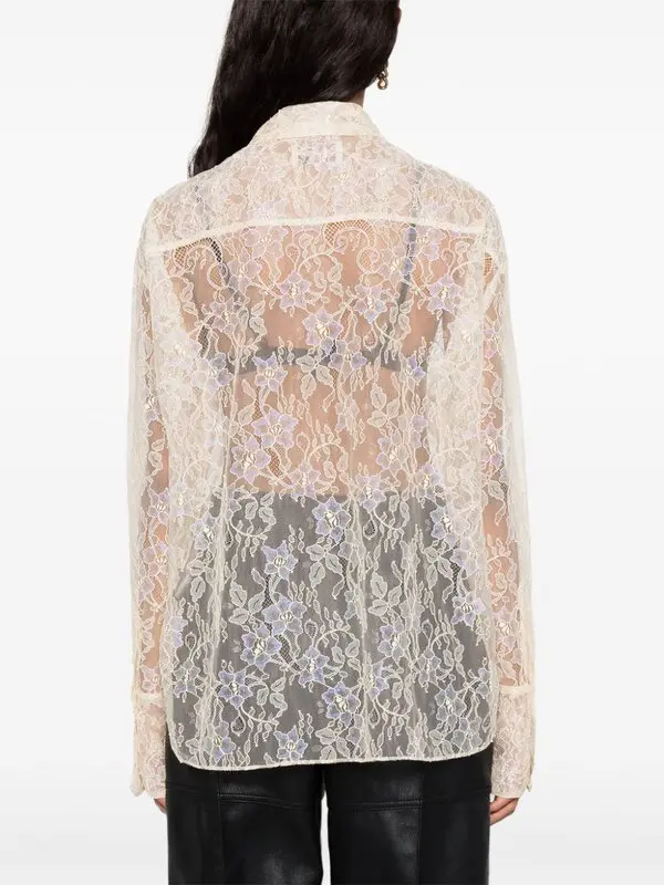 Zadig&Voltaire Tyrone Floral-lace Mesh Shirt