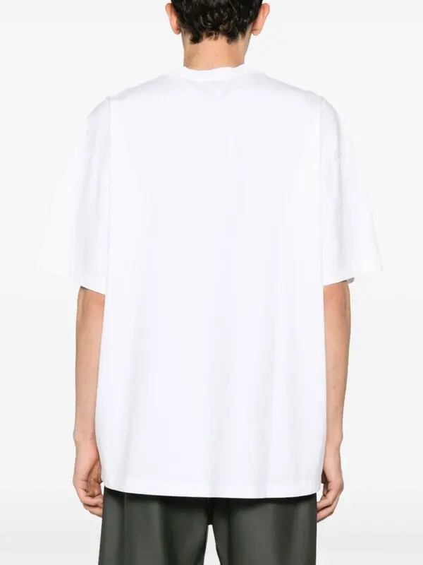 Off-White Logo-stamp Cotton T-shirt - White