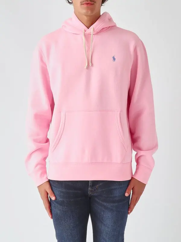 Polo Ralph Lauren Cotton Hoodie With Iconic Embroidered Pony Logo - Pink