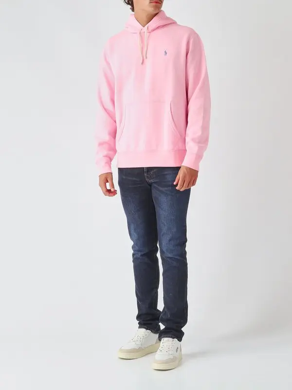 Polo Ralph Lauren Cotton Hoodie With Iconic Embroidered Pony Logo - Pink