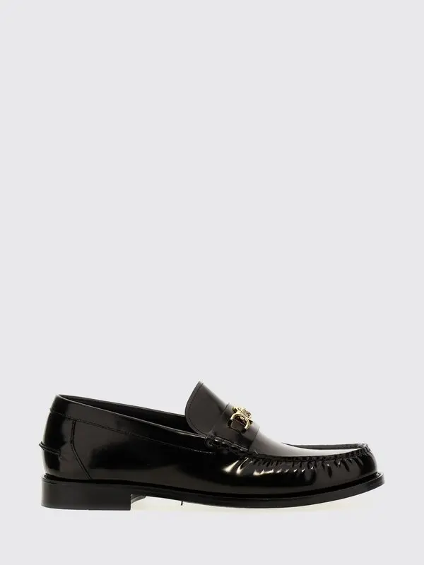 Versace Loafers With Gold Tone Medusa Detail - Black