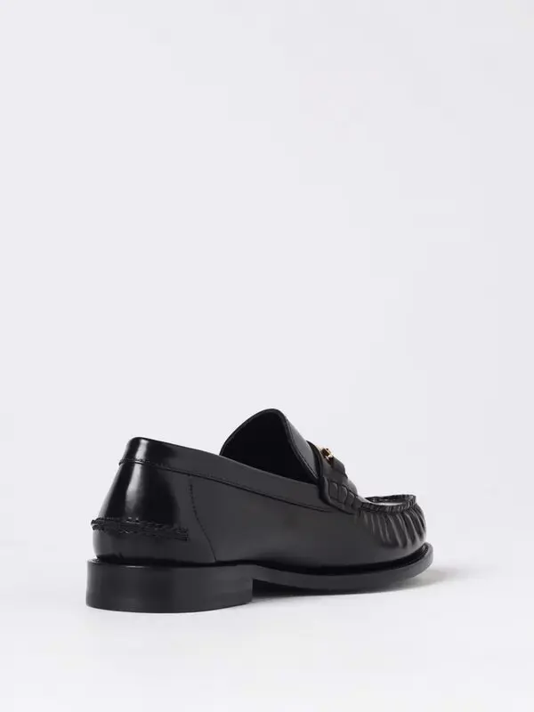 Versace Loafers With Gold Tone Medusa Detail - Black