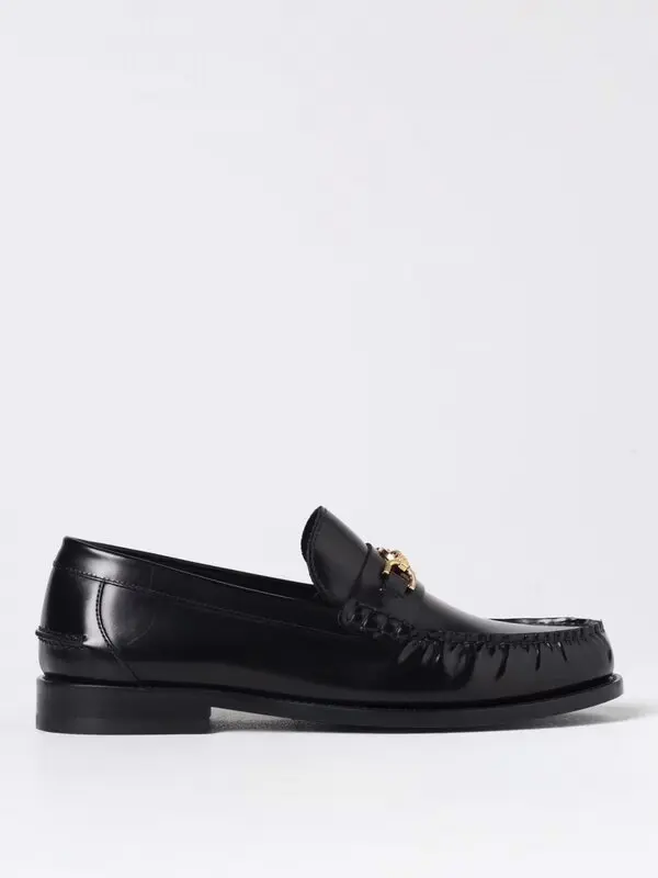 Versace Loafers With Gold Tone Medusa Detail - Black