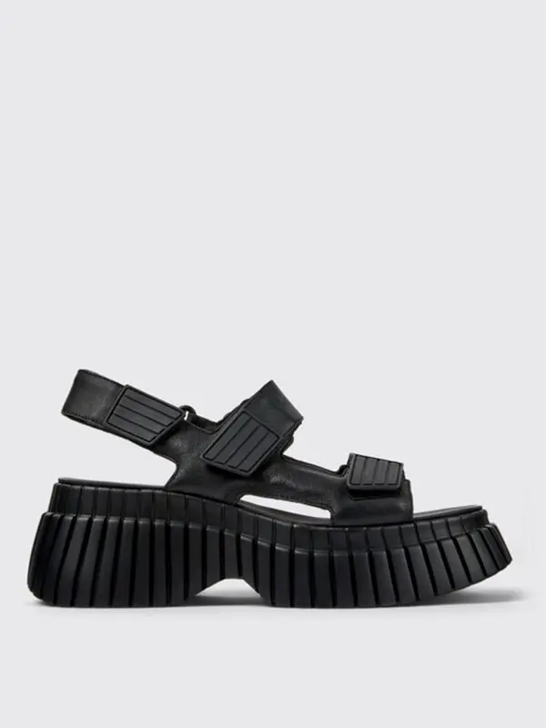 Camper Heeled Sandal - Black