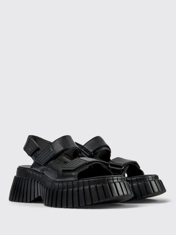 Camper Heeled Sandal - Black