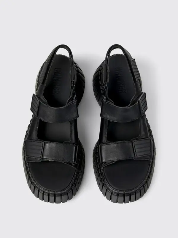 Camper Heeled Sandal - Black
